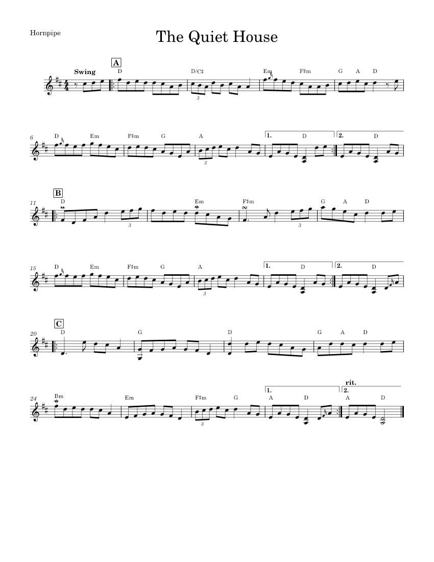 The Quiet House Sheet music for Violin (Solo) | Musescore.com