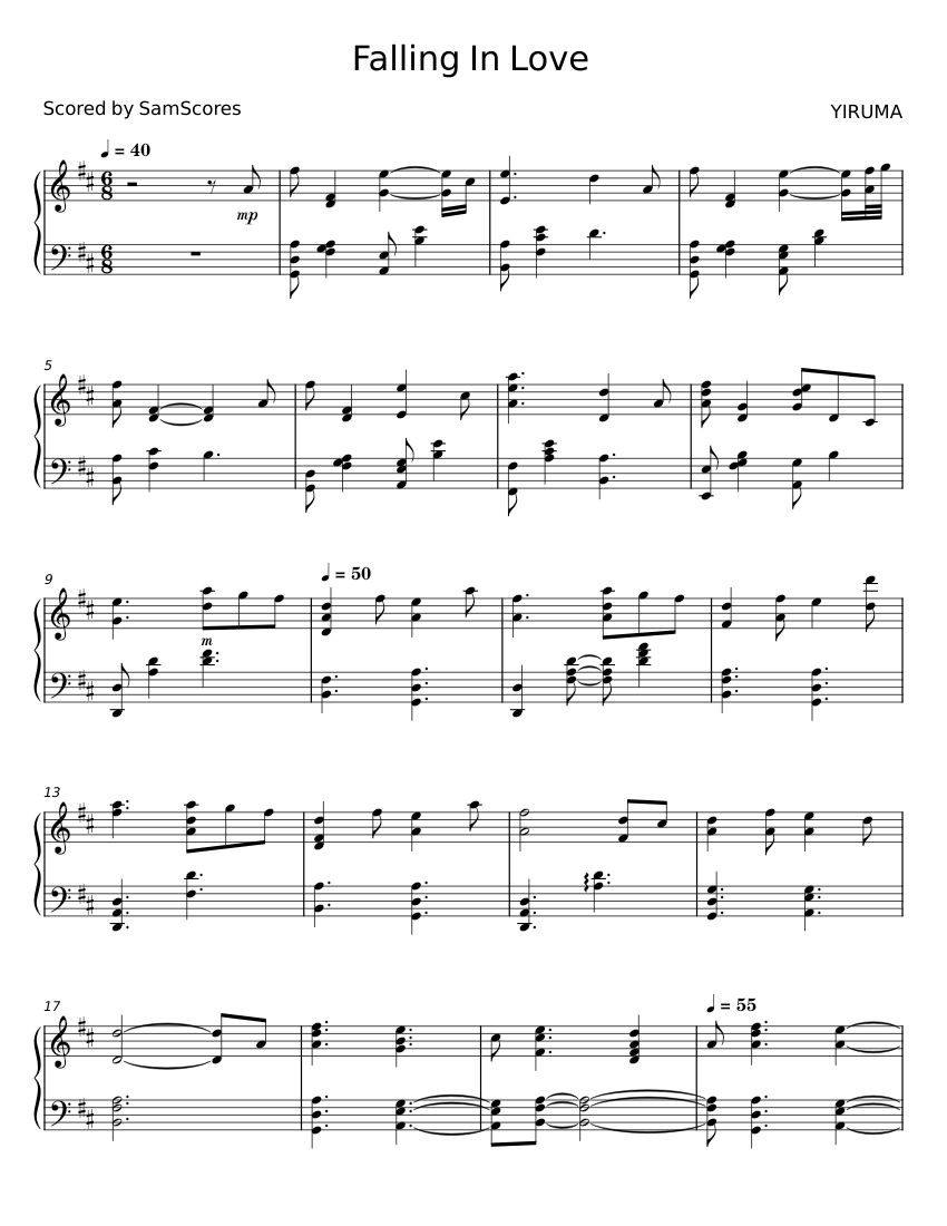 Falling In Love Sheet music for Piano (Solo) | Musescore.com