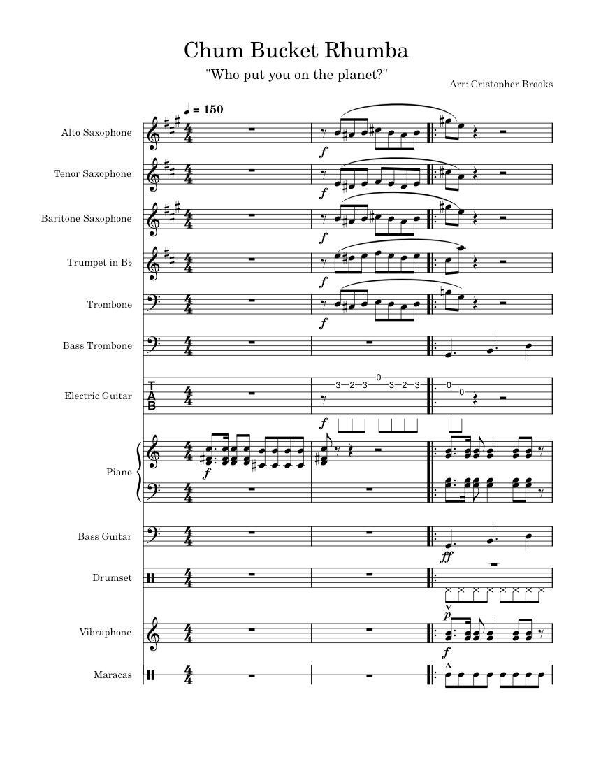 Chum Bucket Rhumba – Sage Guyton and Jeremy Wakefield Sheet Music and ...