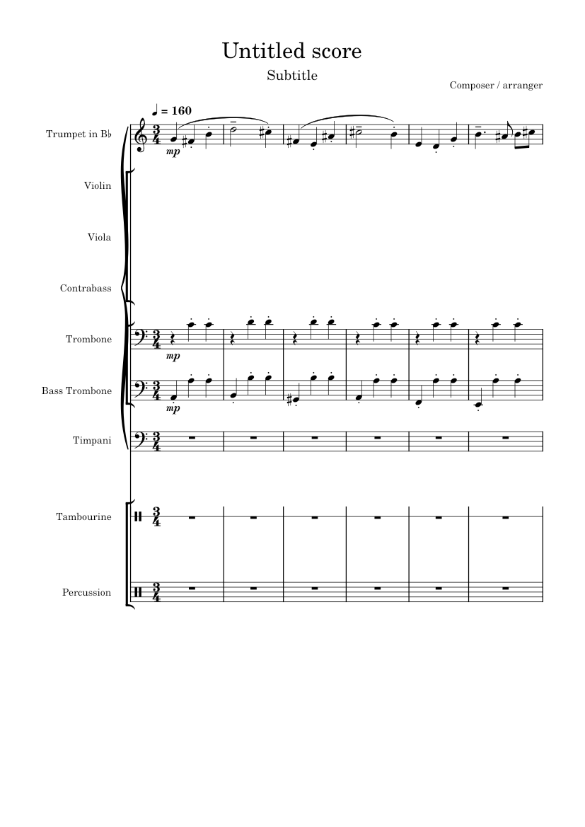 Shadow Milk Gacha Theme – Minsoo Sohn Sheet Music for Trombone, Timpani ...