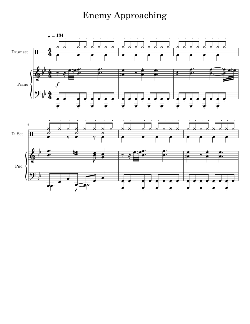 Enemy Approaching - Undertale Splintered Remix Sheet music for Piano ...