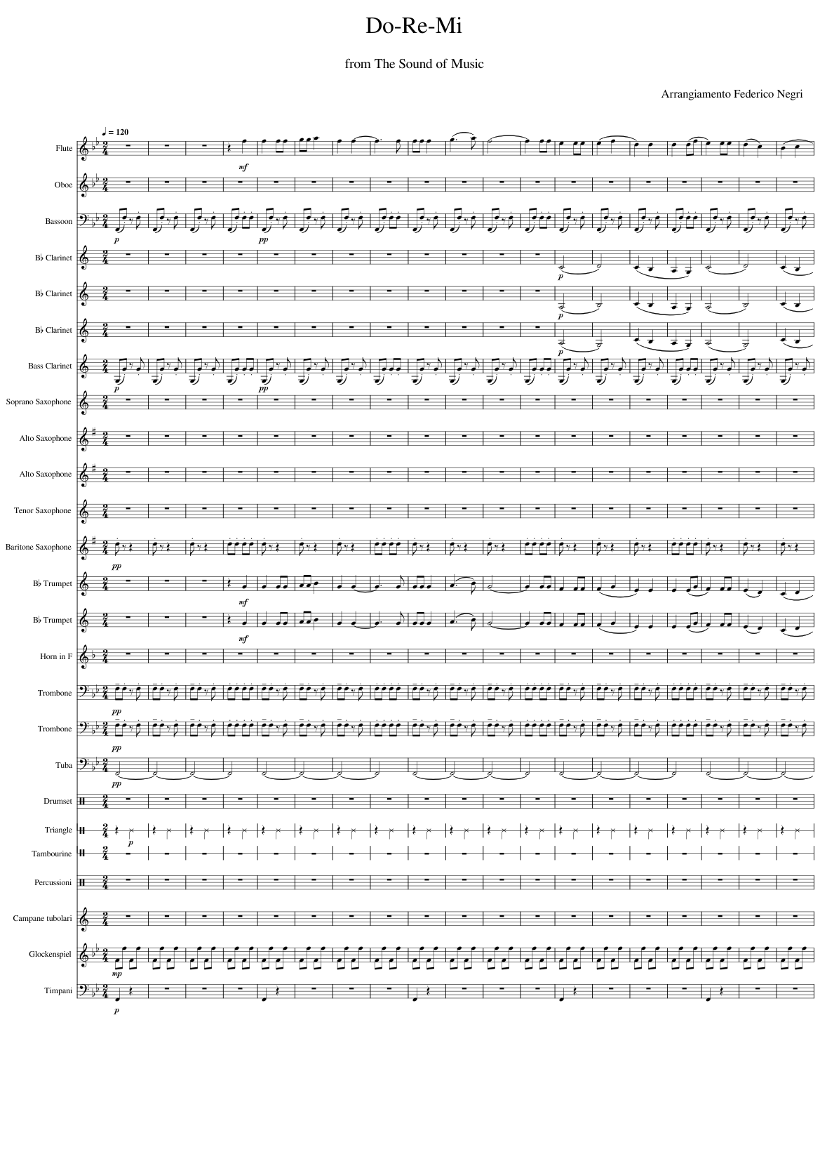 Do re mi Do-Re-Mi The sound of music 1965 Sheet Music for Trombone ...
