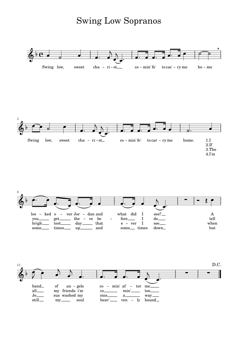 Swing low, sweet chariot – Misc Traditional Soprano Sheet music for ...