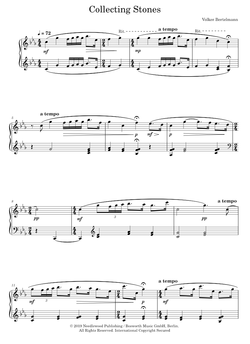 Play Official version of Collecting Stones sheet music by Dustin O ...
