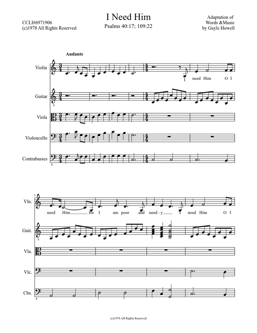 I Need Him - piano tutorial