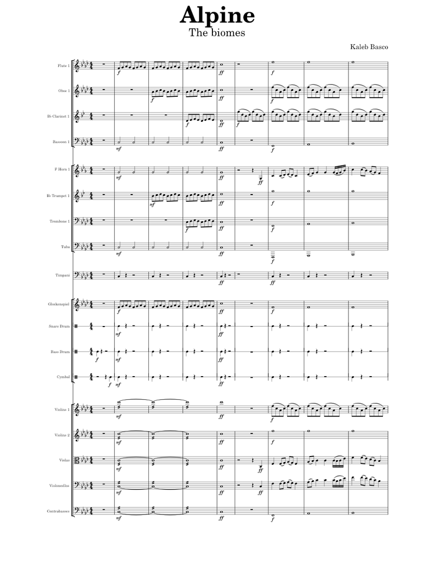 Alpine-the biomes Sheet music for Trombone, Tuba, Flute, Oboe & more ...