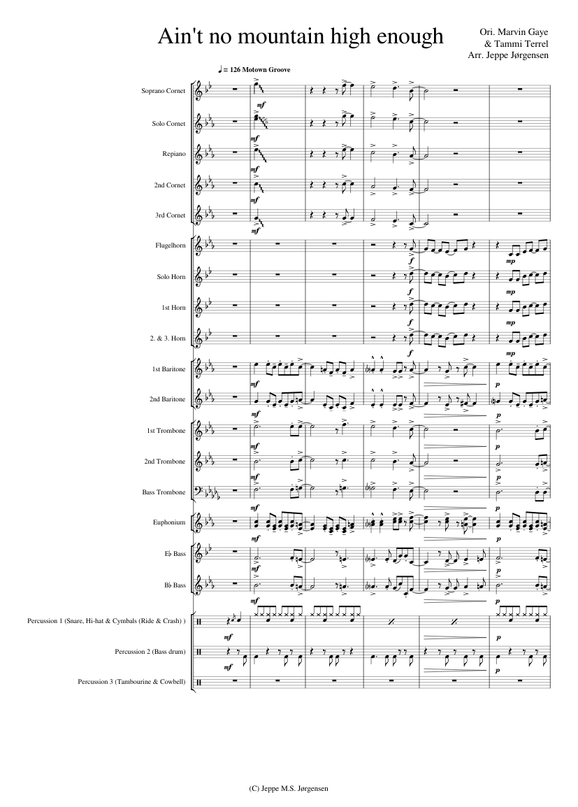 Ain't no mountain high enough - Marvin Gaye, Tammy Terrel (Audio version) Sheet Music for ...