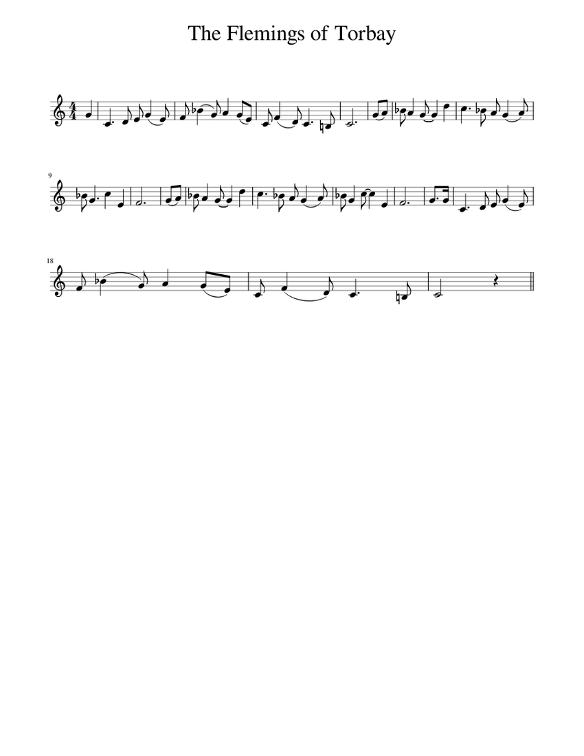 The Flemings of Torbay Sheet music for Piano (Solo) | Musescore.com