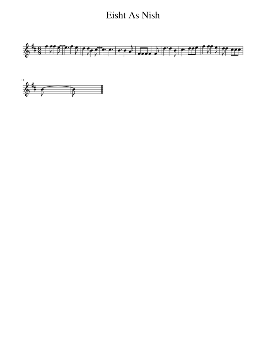 Eisht As Nish Sheet music for Piano (Solo) | Musescore.com