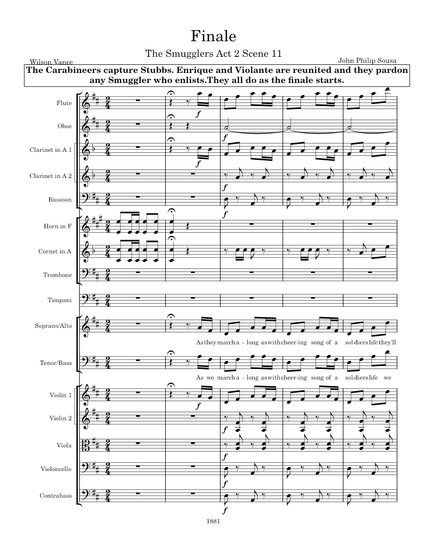 The Smugglers Finale - John Philip Sousa (Full Orchestra and Chorus ...