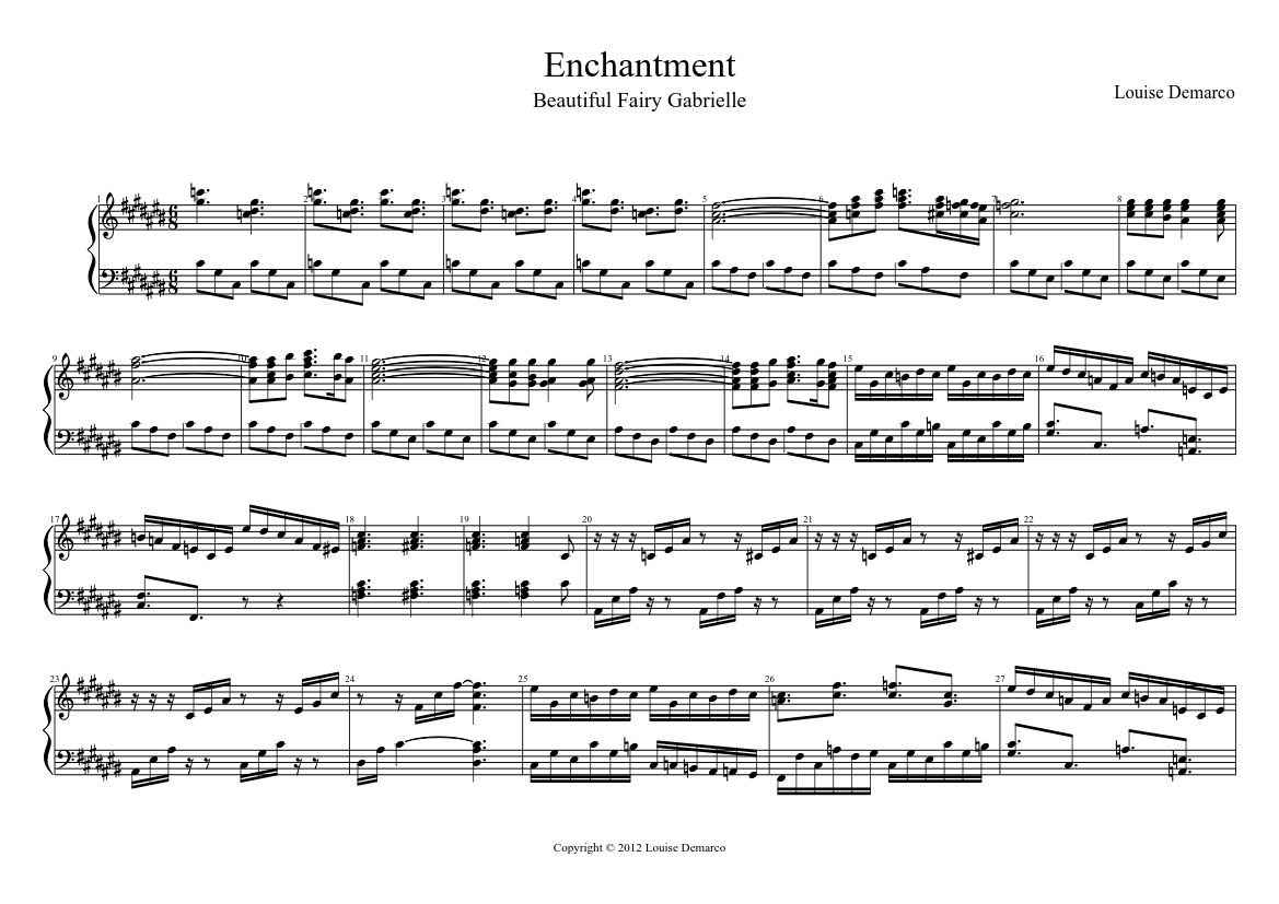 Enchantment Sheet music for Piano (Solo) | Musescore.com