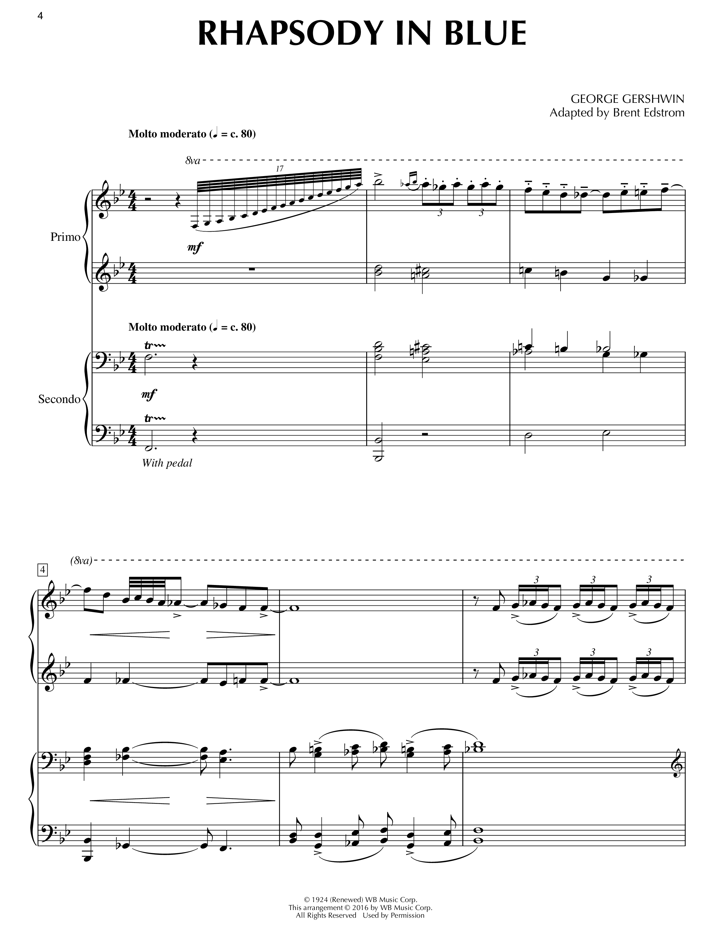 Play Official version of Rhapsody in Blue Sheet Music by George ...