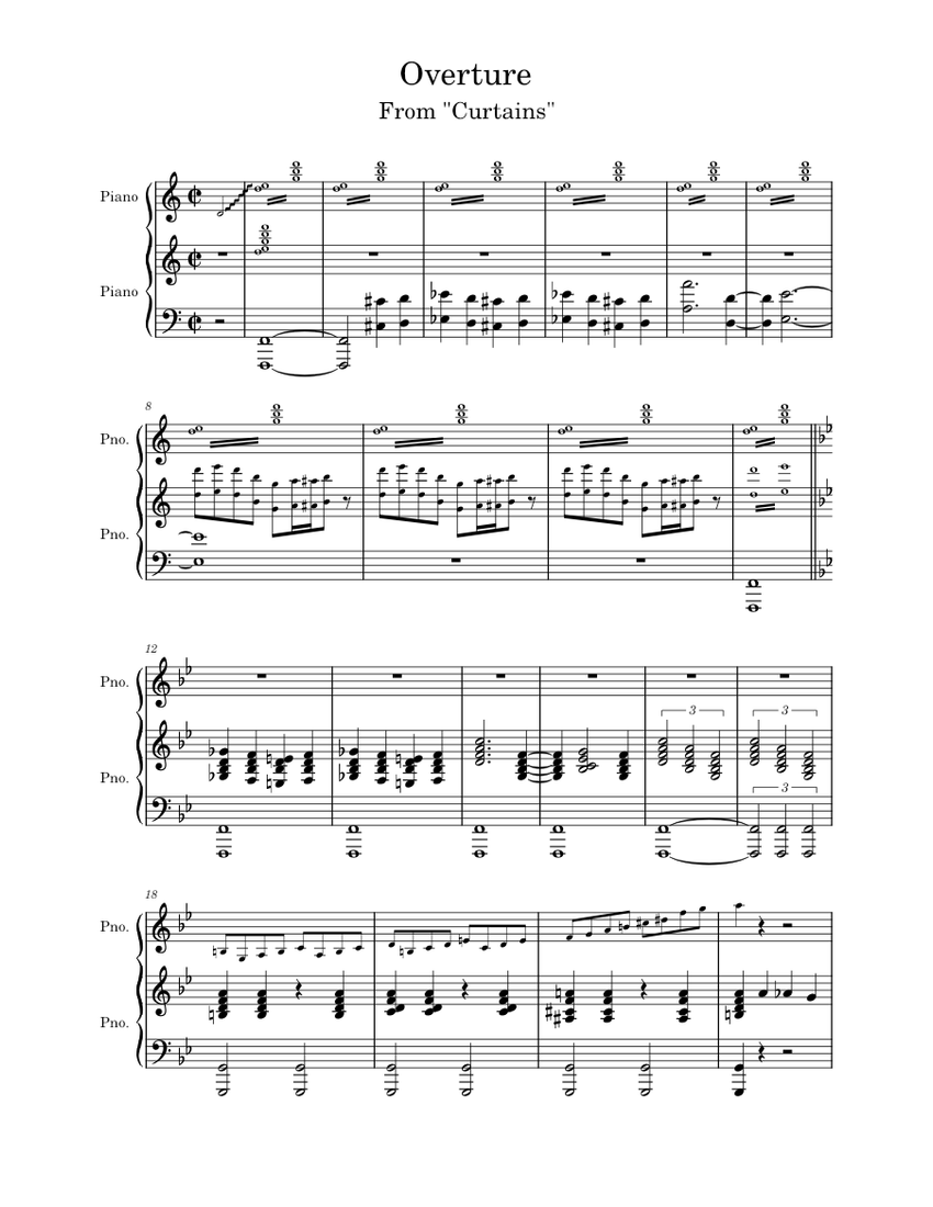 Overture Sheet music for Piano (Piano Duo) | Musescore.com