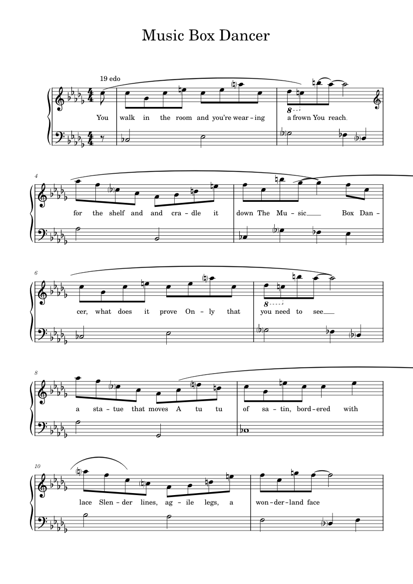 Music Box Dancer (Gb) Sheet music for Piano (Solo) Easy | Musescore.com