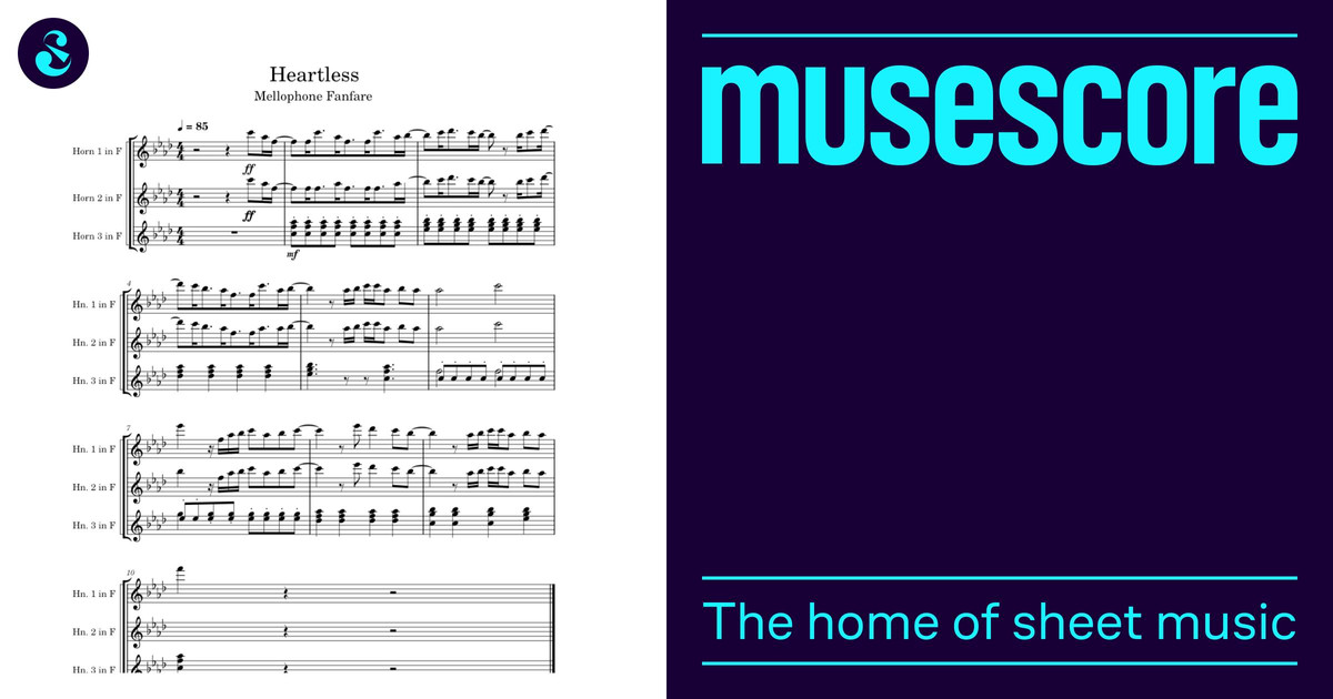 Heartless – Kanye West Heartless (edited) Sheet music for French horn ...