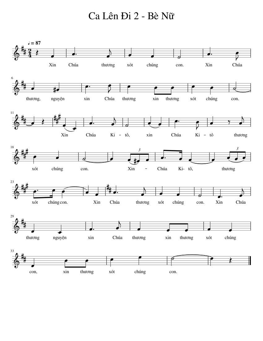 Bo Le Ca Len Di 2 - Be Nu Sheet music for Flute (Solo) | Musescore.com