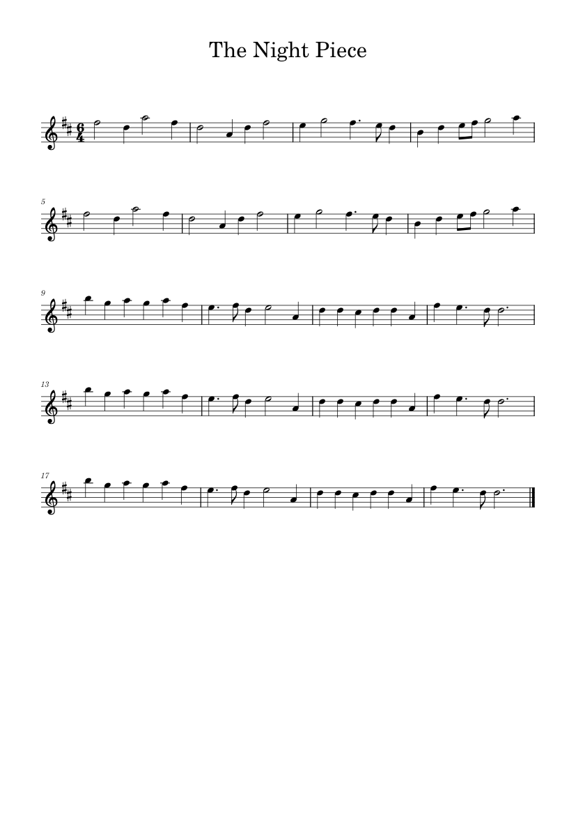 Night Piece – John Playford Sheet music for Flute (Solo) | Musescore.com