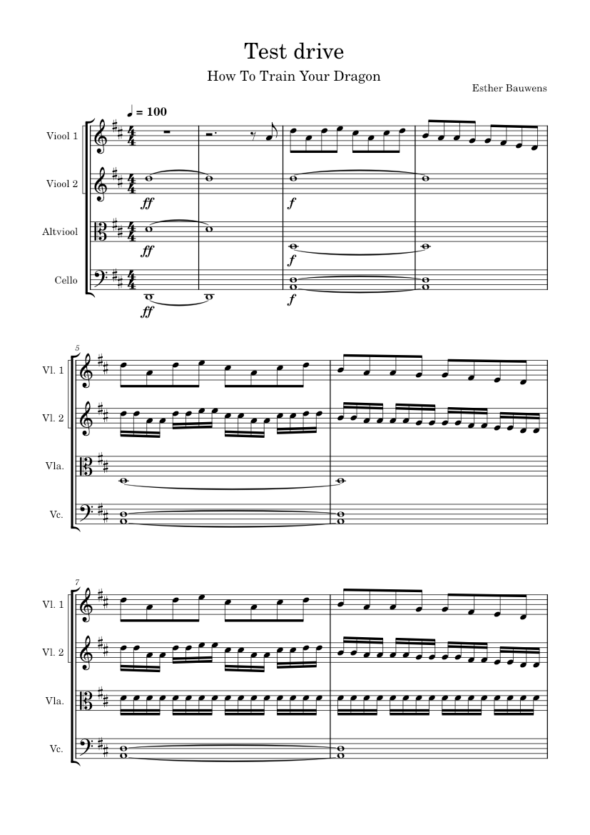 Test Drive – John Powell Test drive Sheet music for Violin, Viola ...