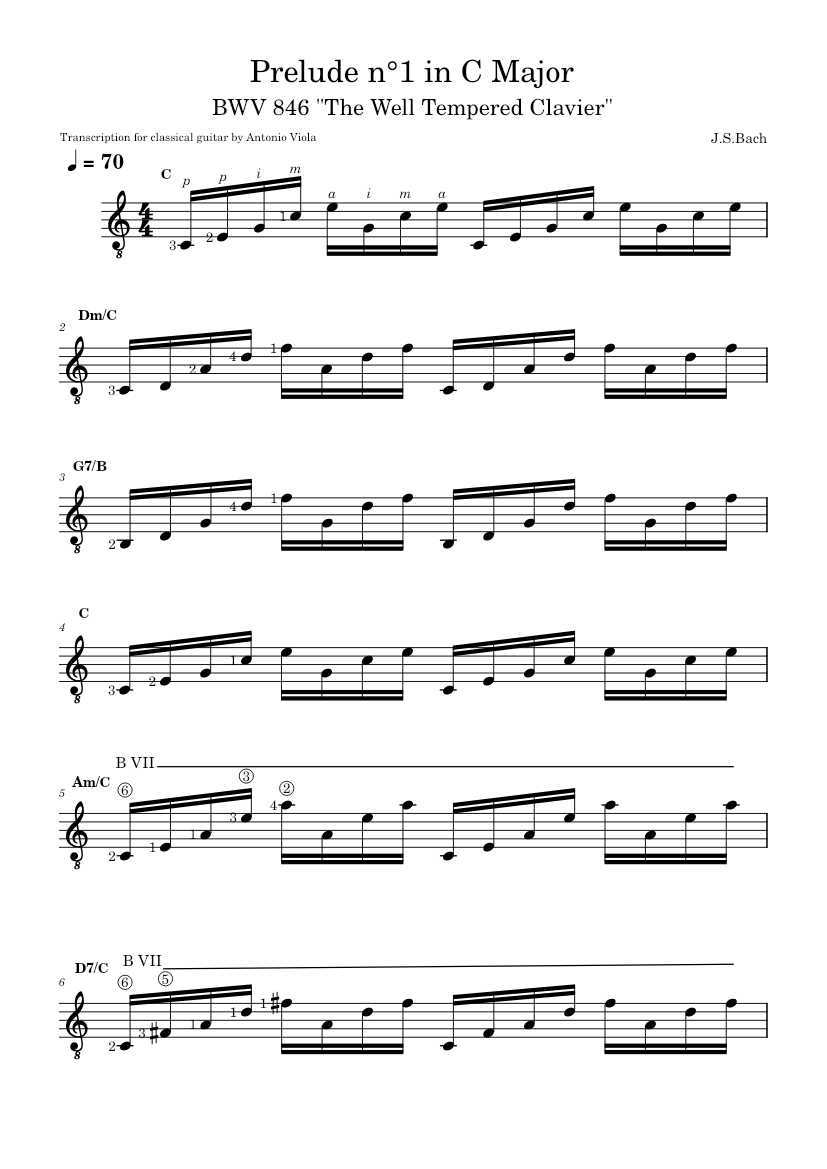 Prelude 1 in C Major, BWV 846, The Well Tempered Clavier – Johann ...