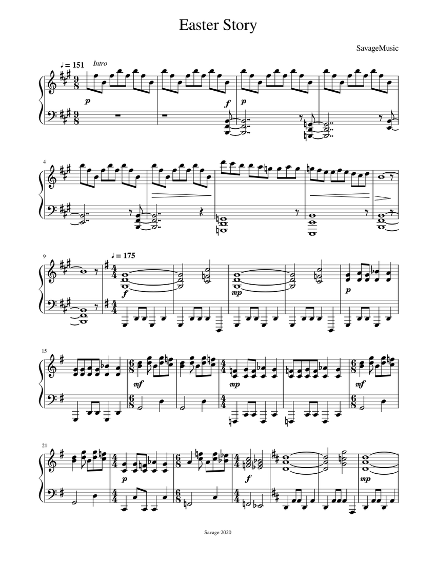 The Easter Story Sheet music for Piano (Solo) | Musescore.com