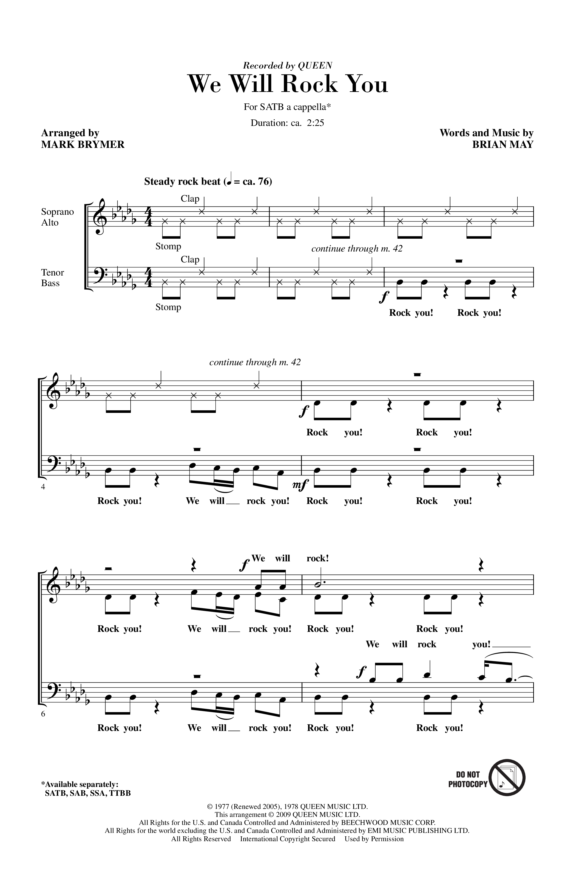 we will rock you Sheet music for Vocals by Queen Official | MuseScore.com