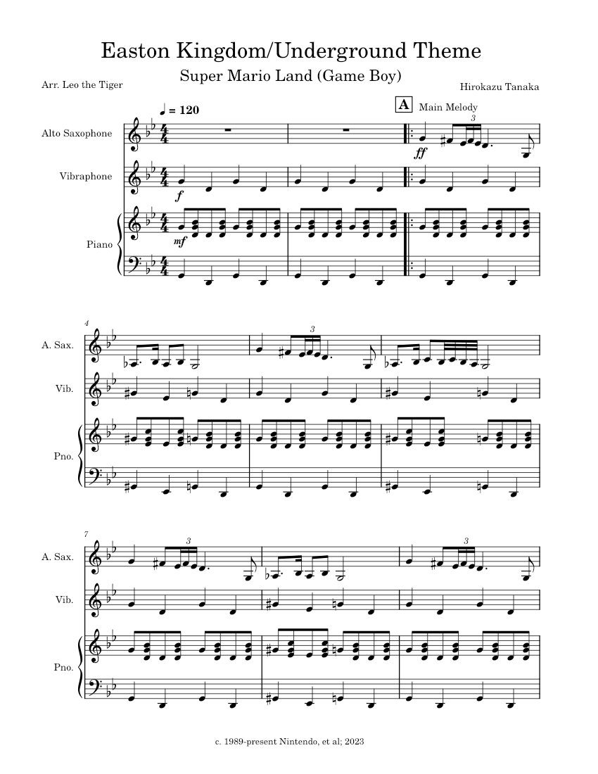 Arrangement: Easton Kingdom/Underground BGM (Super Mario Land ...