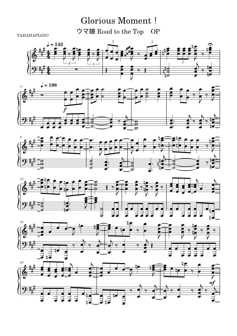 Glorious Moment！ Sheet music for Piano (Solo) | Musescore.com