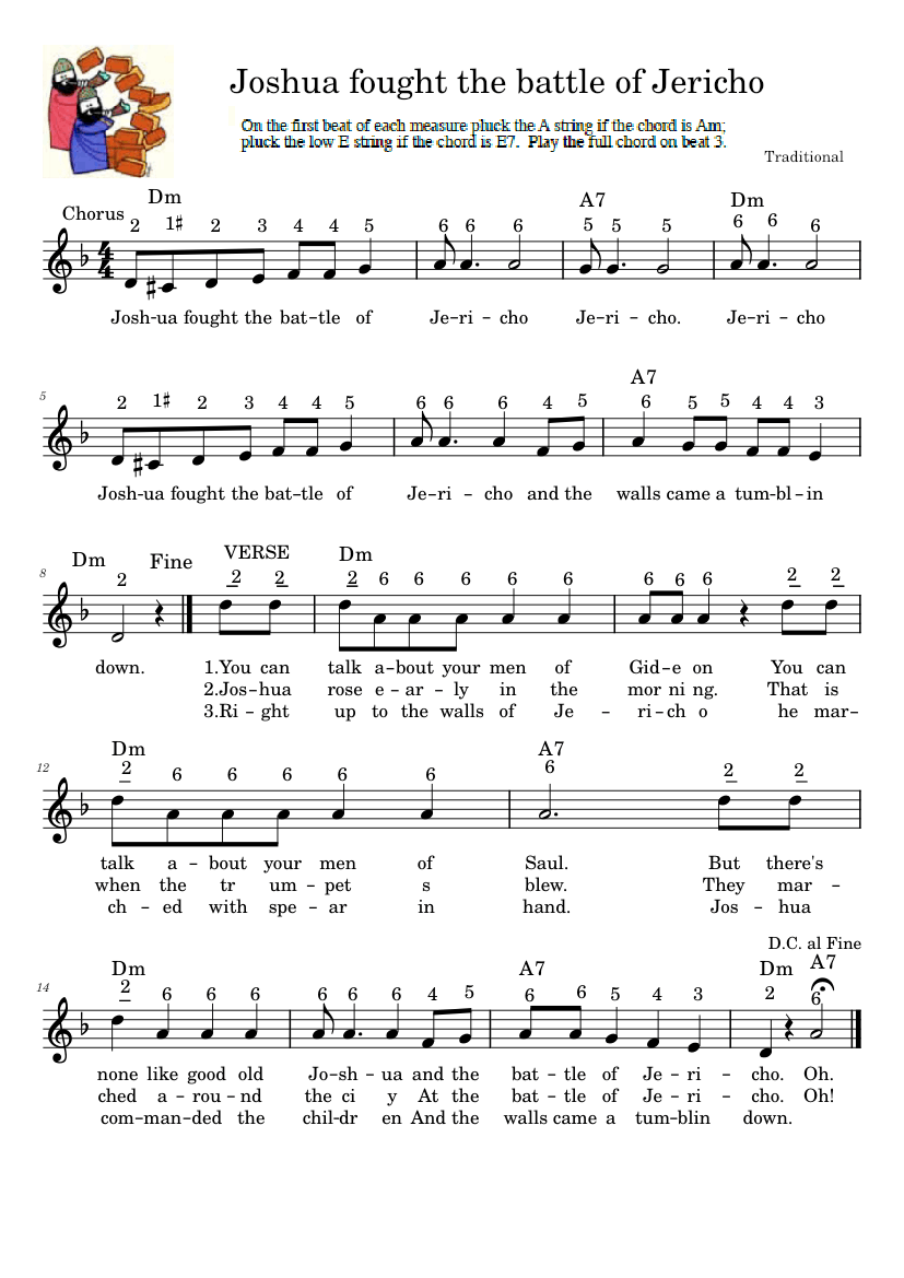 Joshua fiought the battle of Jericho Sheet music for Piano (Solo) Easy ...