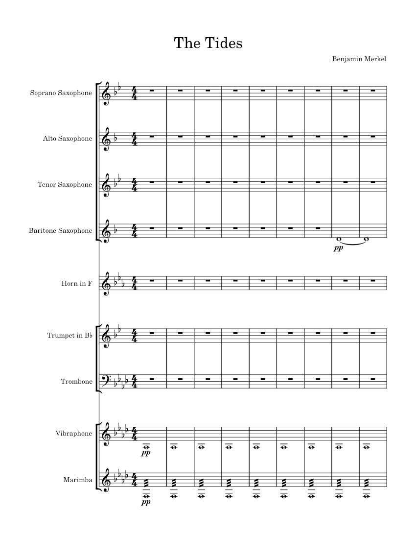 The Tides Sheet music for Trombone, Saxophone alto, Saxophone tenor ...