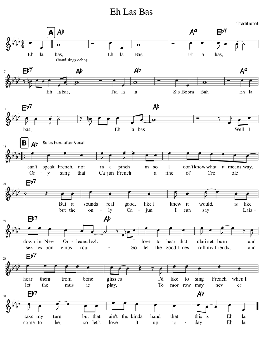 Eh La Bas Sheet music for Piano (Solo) | Musescore.com
