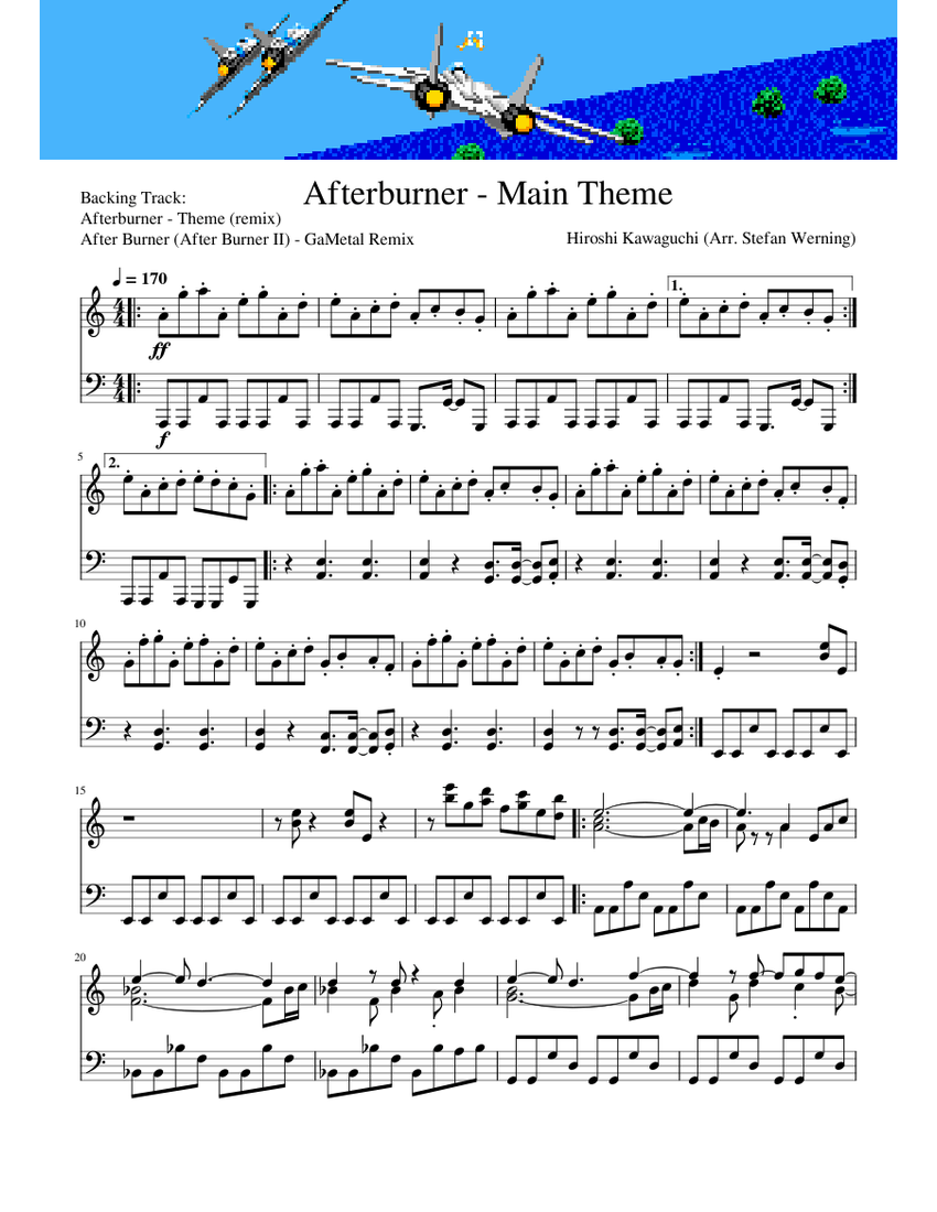 After Burner - Main Theme Sheet music for Piano (Solo) | Musescore.com