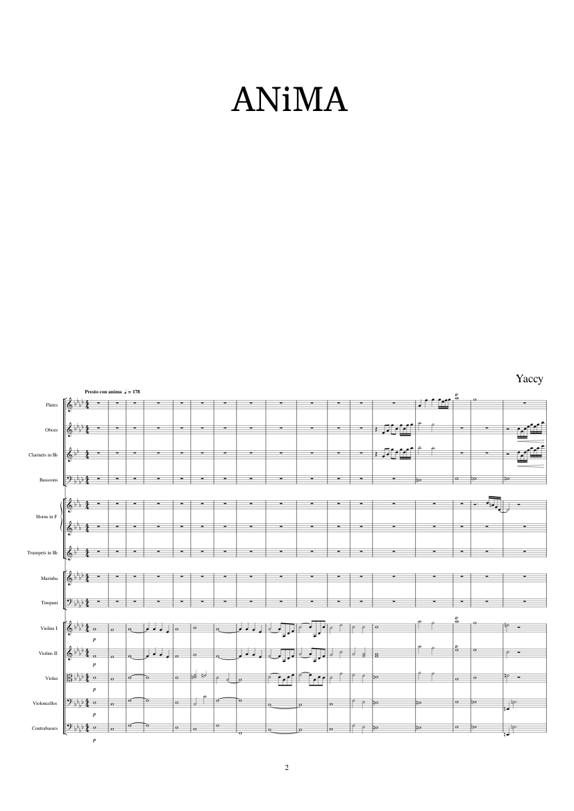 Anima.mscz Sheet music for Flute, Oboe, Bassoon, French horn & more ...