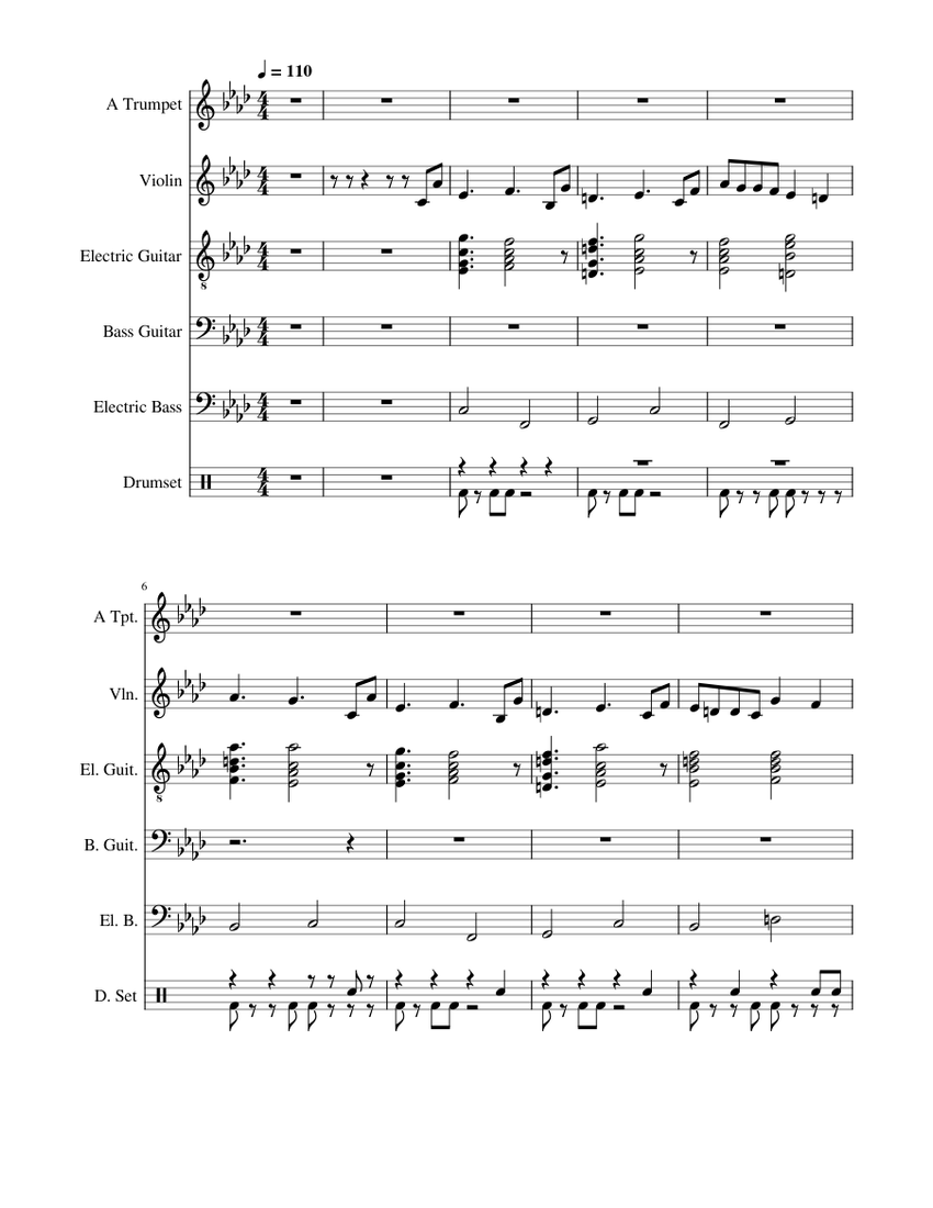 12 Sheet music for Violin, Guitar, Bass guitar, Drum group & more ...