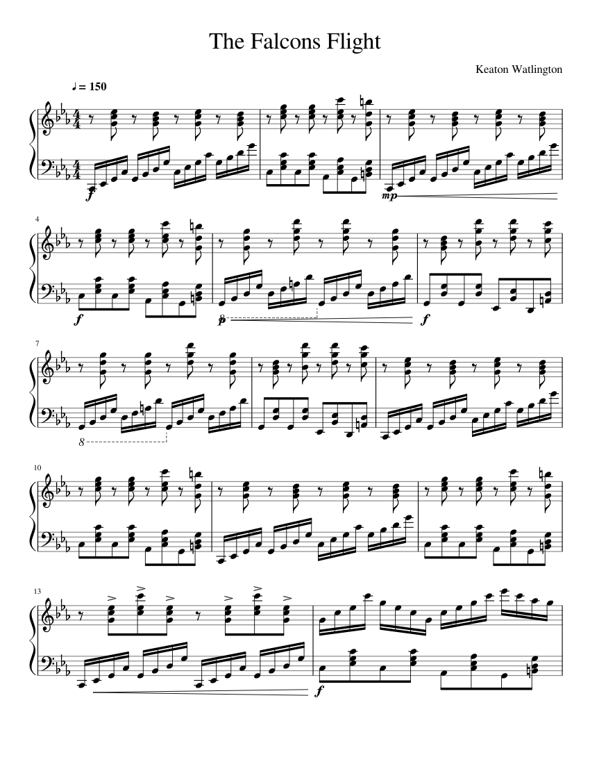 The Falcon s Flight Sheet music for Piano (Solo) | Musescore.com