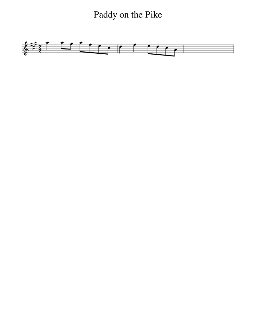 Paddy on the Pike Sheet music for Piano (Solo) Easy | Musescore.com