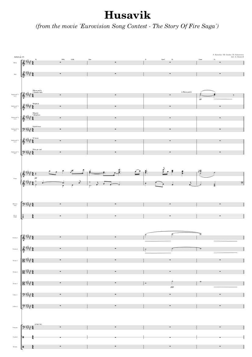 Husavik (My Home Town) – Molly Sandén Sheet music for Piano, Vocals ...