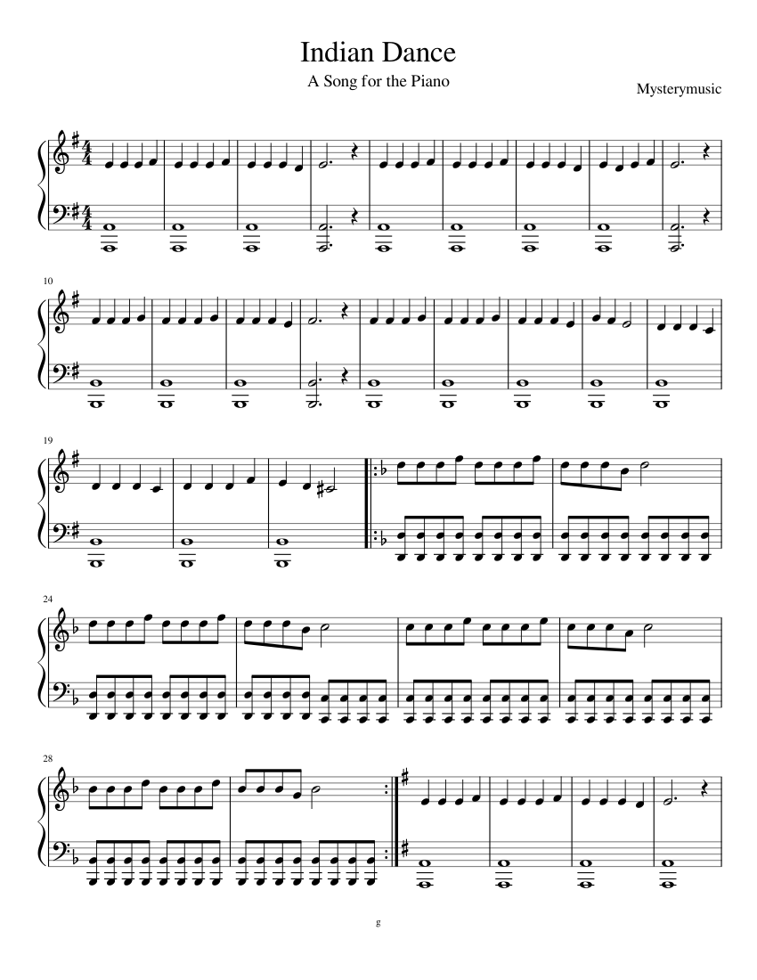 Indian Dance Sheet music for Piano (Solo) | Musescore.com