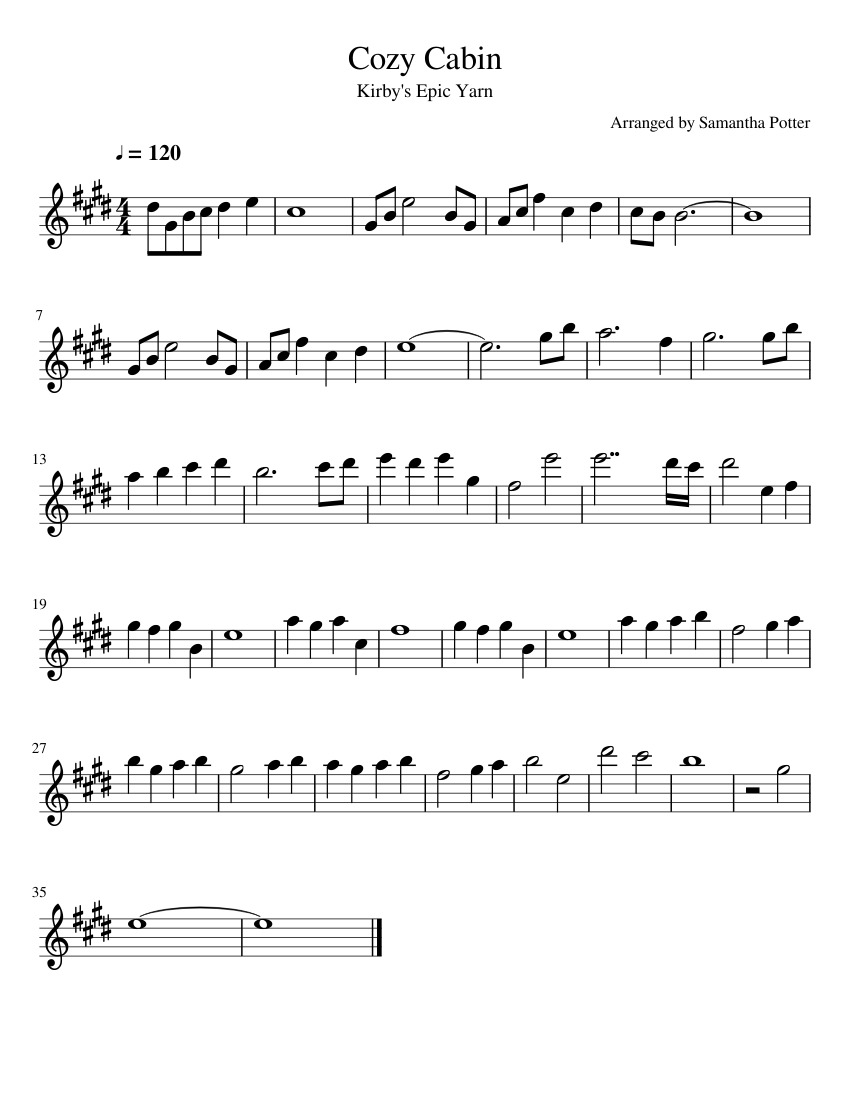 Cozy Cabin Sheet music for Flute (Solo) | Musescore.com