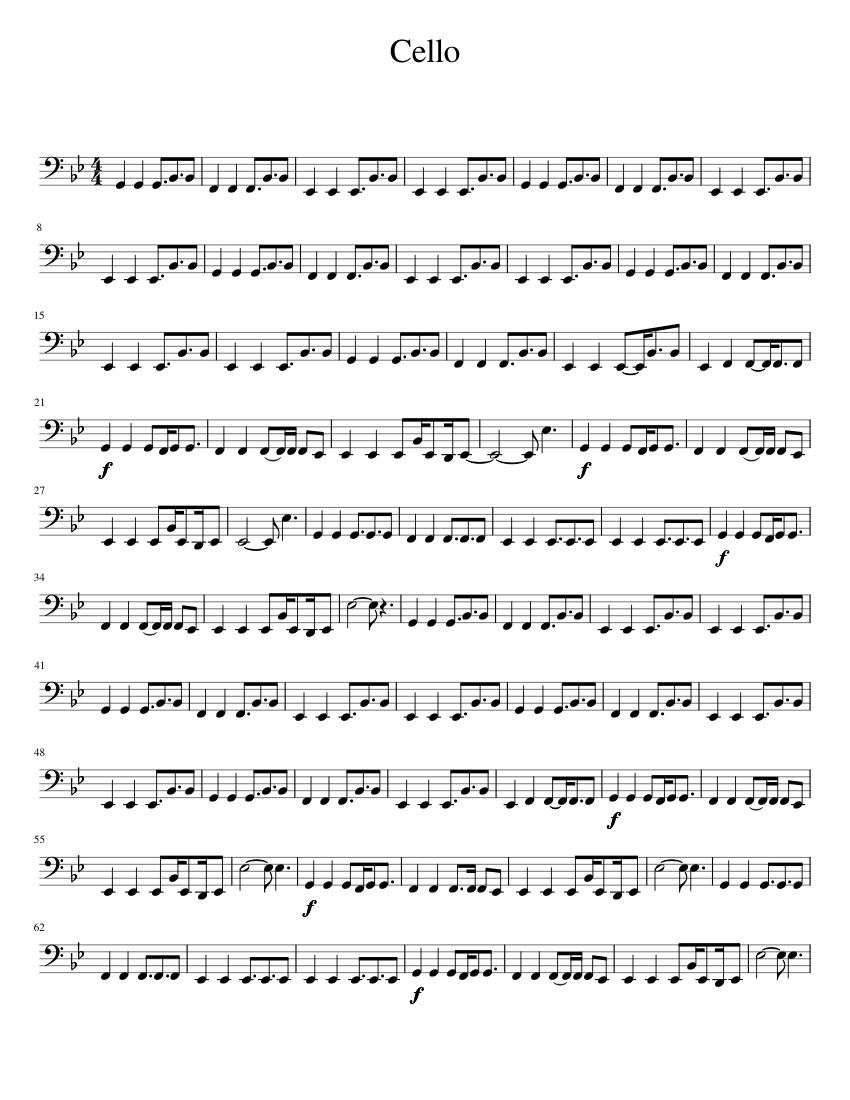 Revenge cello Sheet music for Piano (Solo) Easy | Musescore.com