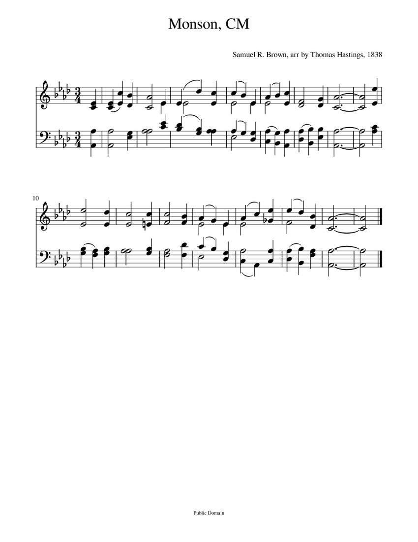 Monson - Samuel R. Brown Sheet music for Piano (Piano Duo) | Musescore.com