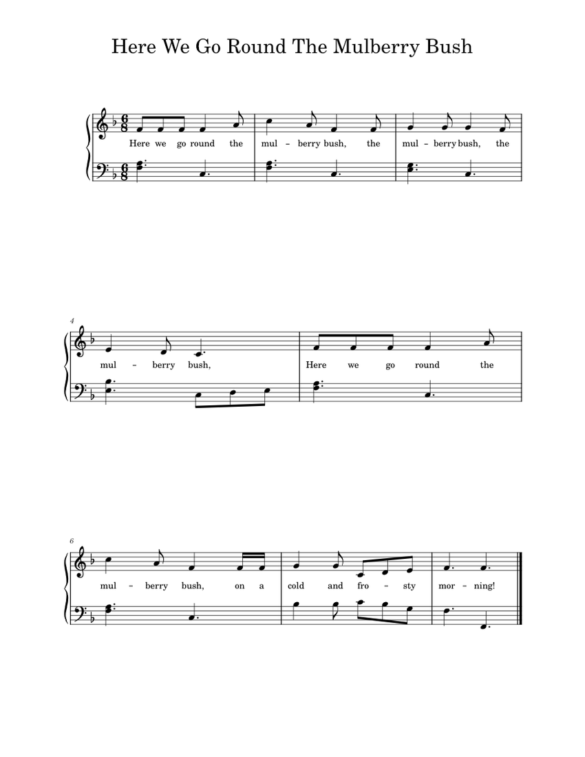 HERE WE GO ROUND THE MULBERRY BUSH – Trad. English Here We Go Round The ...