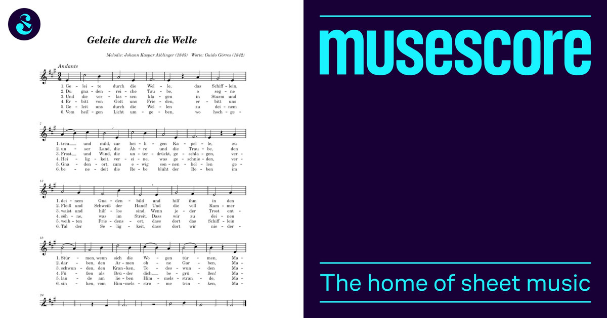 Geleite durch die Welle Sheet music for Piano (Solo) | Musescore.com