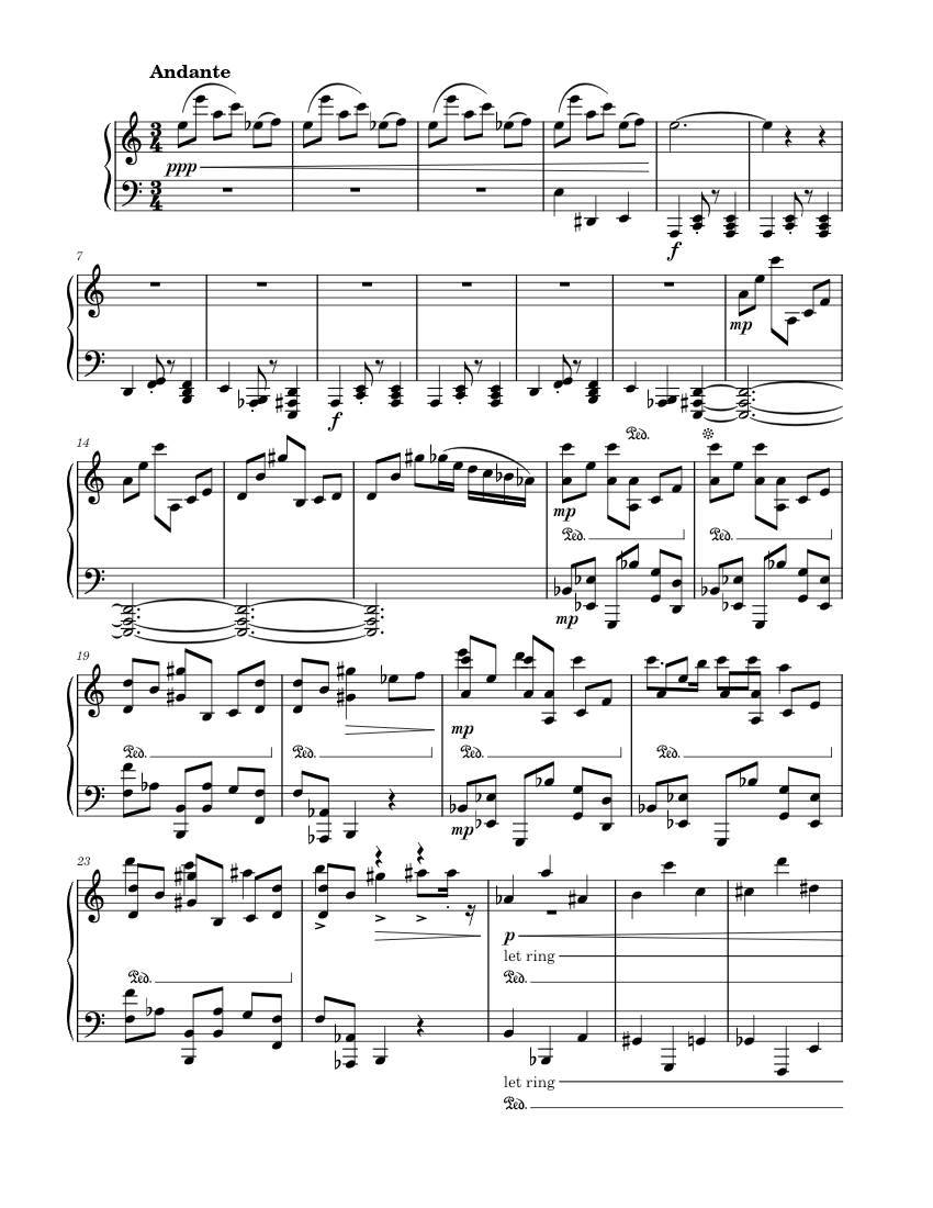 horror ost concept Sheet music for Piano (Solo) | Musescore.com