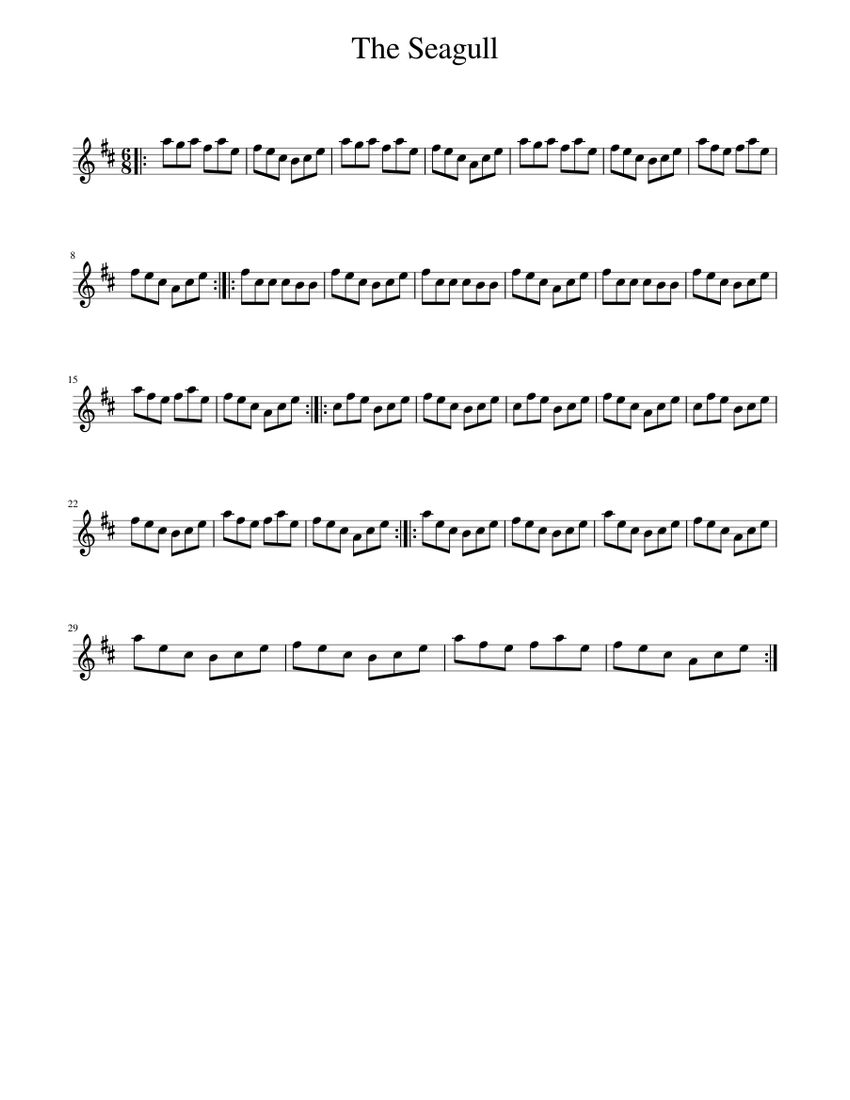 The Seagull Sheet music for Piano (Solo) | Musescore.com