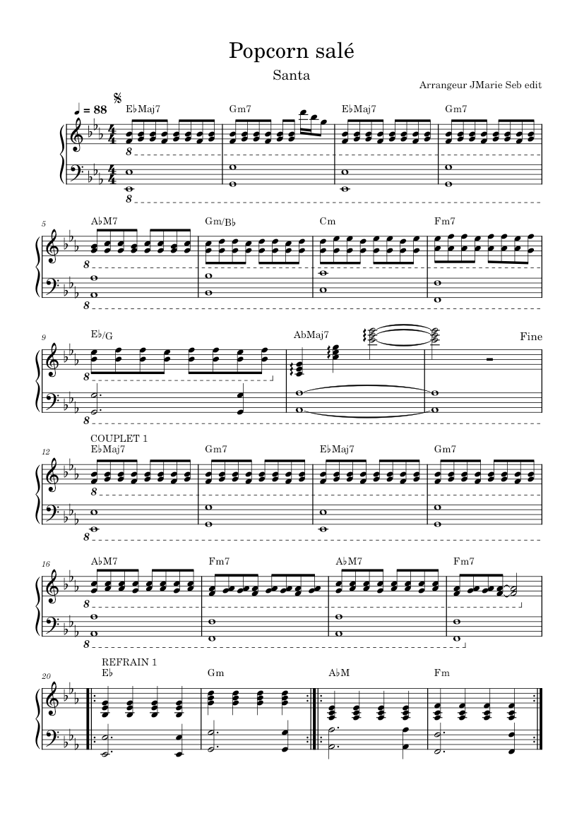 Pop corn sale Sheet music for Piano (Solo) Easy | Musescore.com