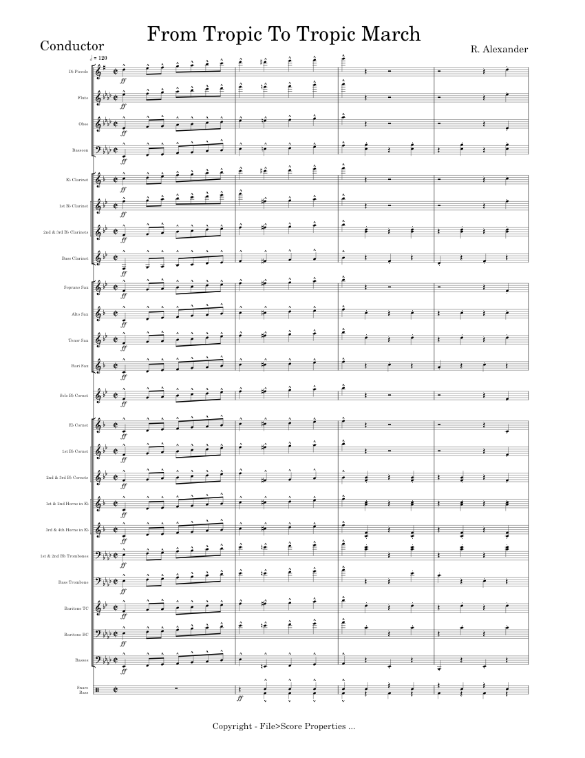 From Tropic To Tropic – Russell Alexander Sheet Music for Trombone ...