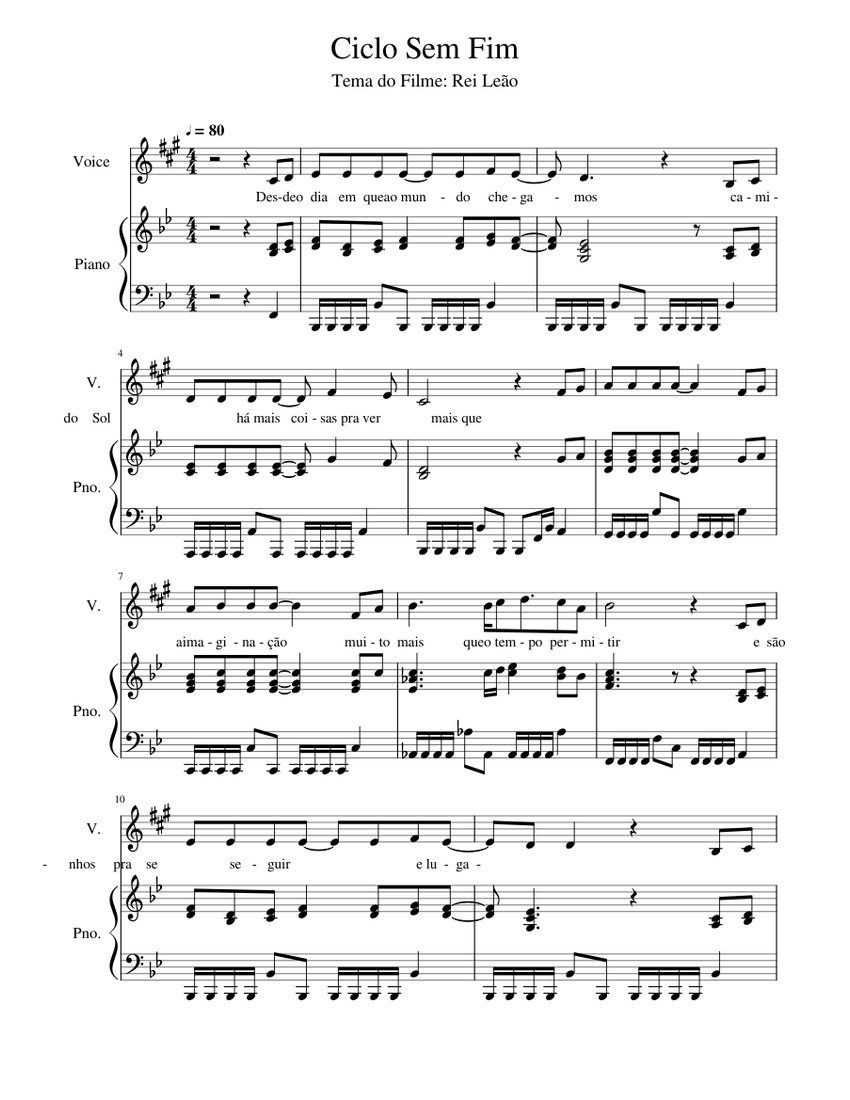 Part Sheet music for Piano, Soprano (Piano-Voice) | Musescore.com