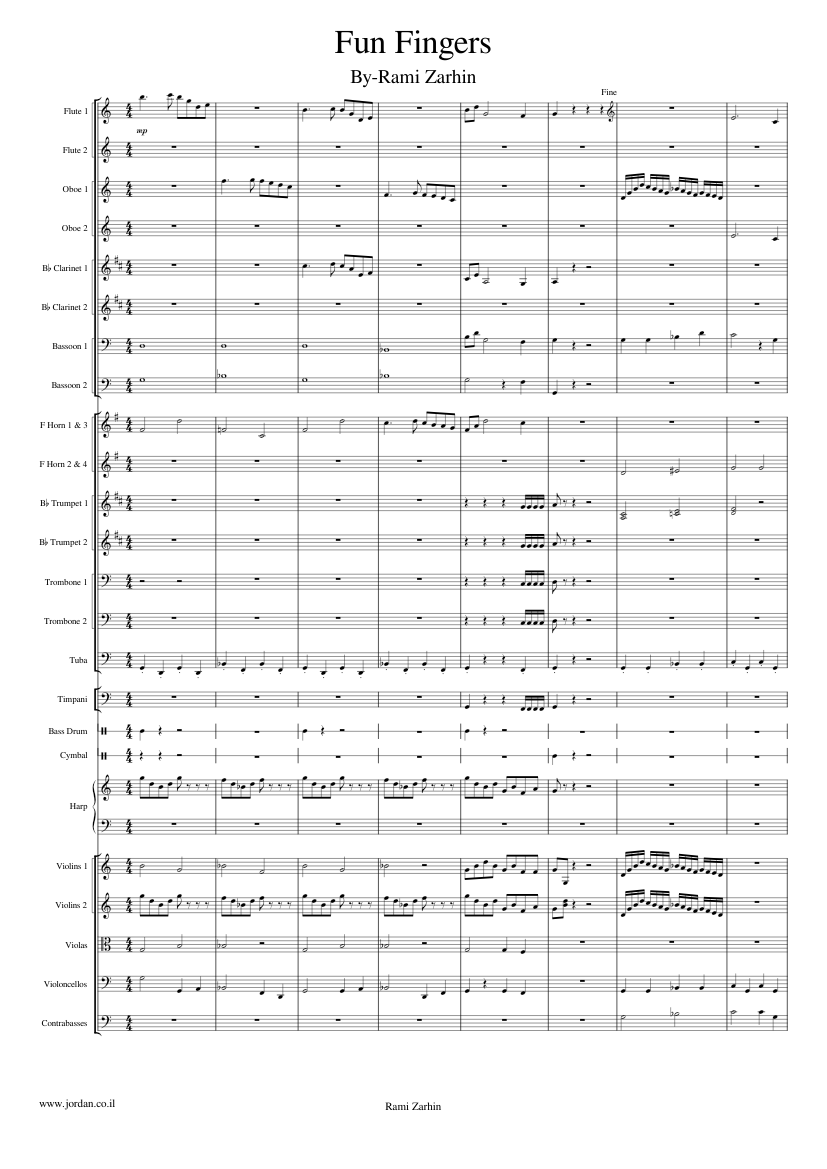 fun_finger-ORC.mscz Sheet music for Trombone, Tuba, Flute, Oboe & more ...