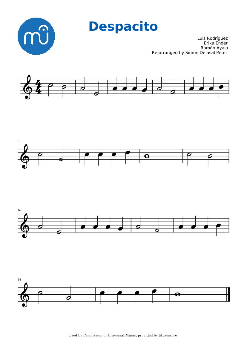 Despacito – Luis Fonsi ft. Daddy Yankee (Easy Version) - Whitehatjr ...