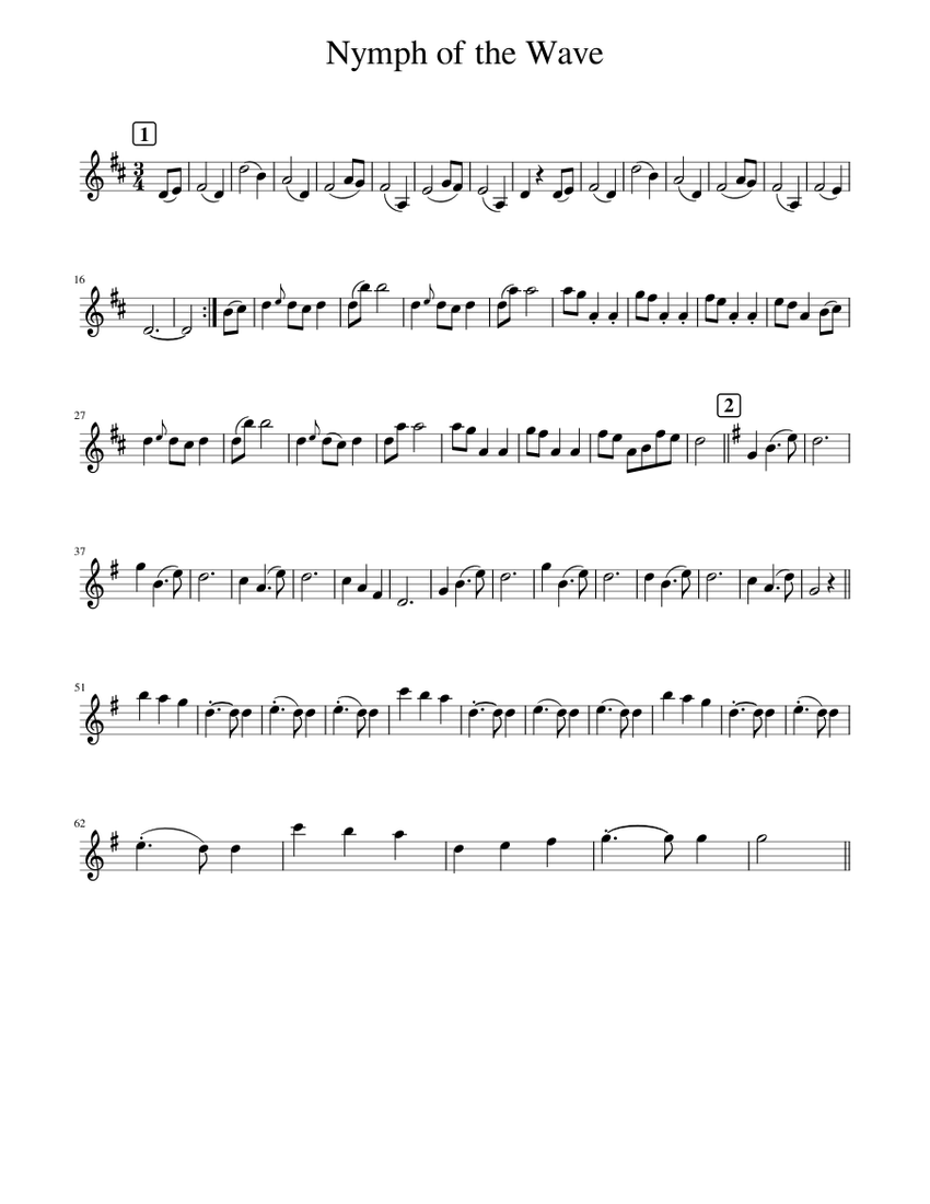 Nymph of the Wave Sheet music for Piano (Solo) | Musescore.com